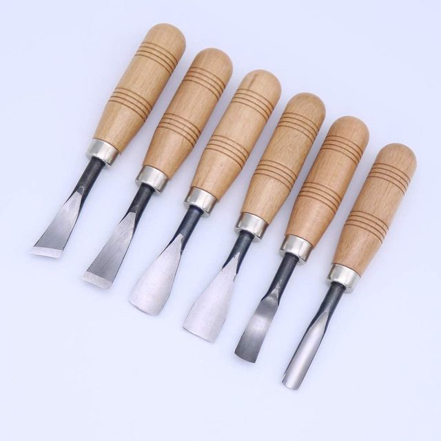 Bộ đục Bonsai - Bộ 6 Dụng Cụ đục Dũa Cây Cảnh Mài Sắc ⋆ Bình Nhi Gardening